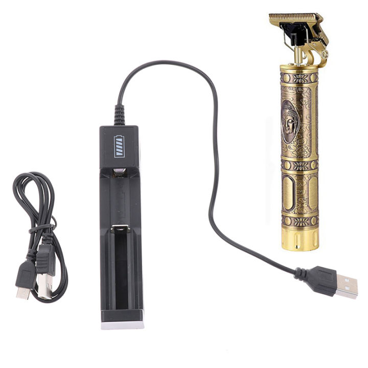 USB Rechargeable T9 Electric Hair Clipper trimme Cordless Shaver ...
