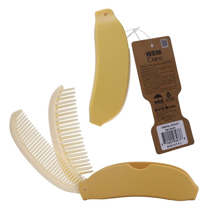 WBM Portable Banana Hair Comb | Hair Styling Comb Available in 2 Colors ...