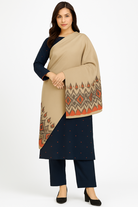 Amber Border Winter Shawl | Daraz.pk