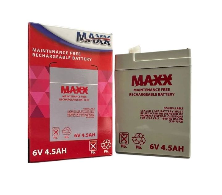6V 4.5AH MAXX Maintenance Free Rechargeable Battery | Daraz.pk