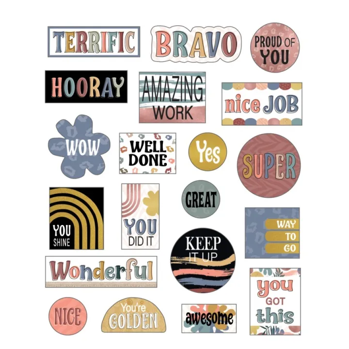 Pack of 20 - Motivational Stickers for Class Room - Teacher Reward ...