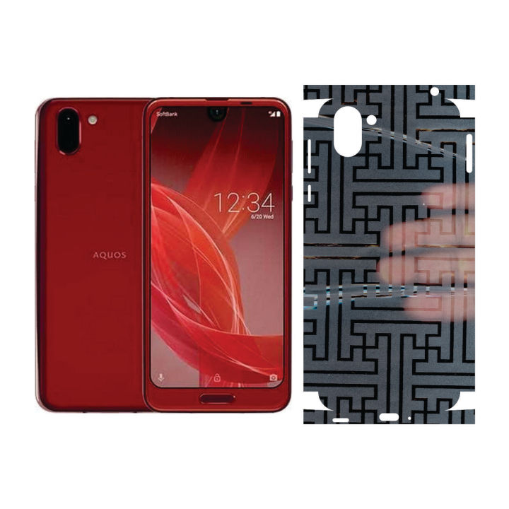 Sharp Aquos R2 Back Paper Glitter 360 GLT123 Sami-Transperent Sheet ...