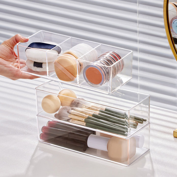 Transparent Layered Storage Box Dressing Table Storage Box Podazz ...