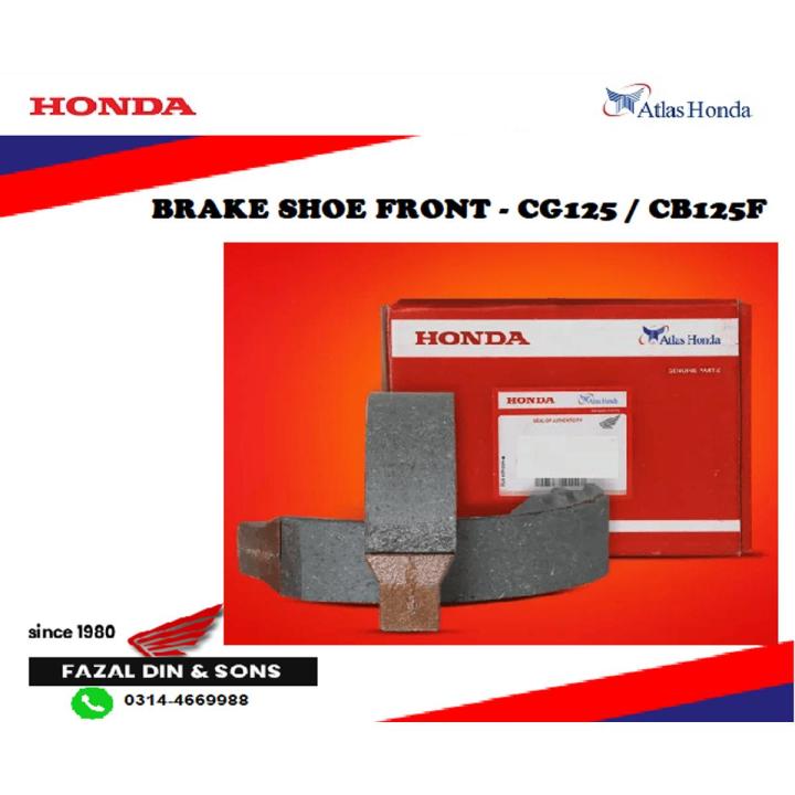 Brake Shoes with Spring for CG125 Front and CD70 Honda Genuine Front ...