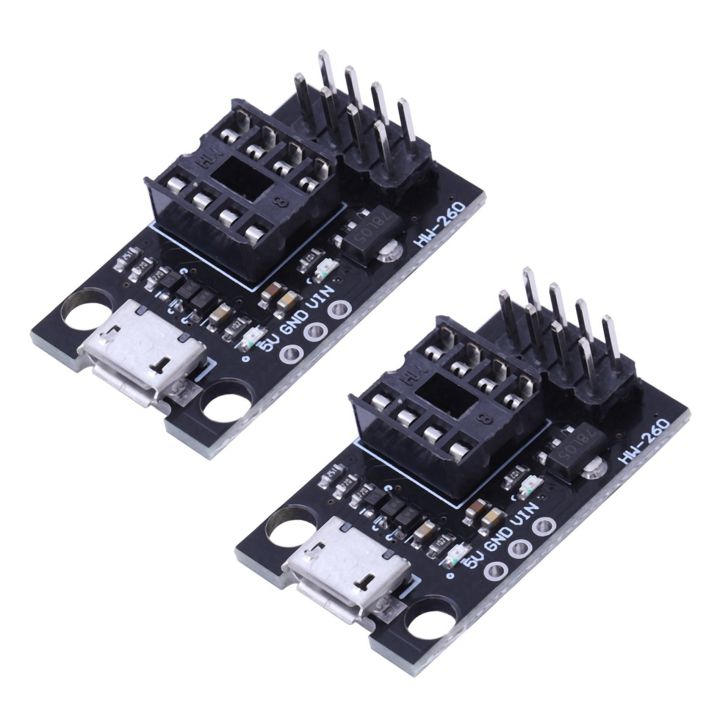 fasdaga 2X Development Programmer Board for ATtiny13A/ATtiny25/ATtiny45 ...