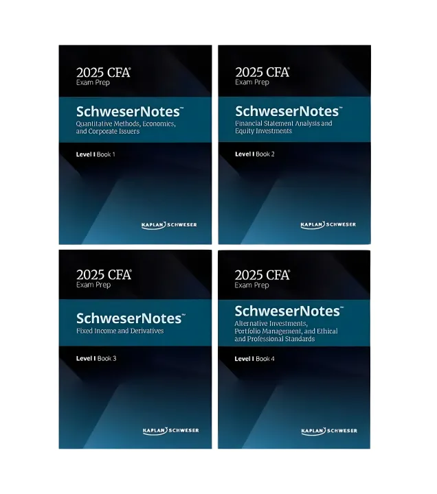 Kaplan Schweser CFA Level 1 Notes 2025 (4-Book Set) | Daraz.pk