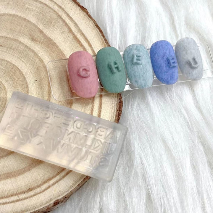 1Pc 3D Letters Acrylic Mold Nail Art Decorations Figure DIY Design ...