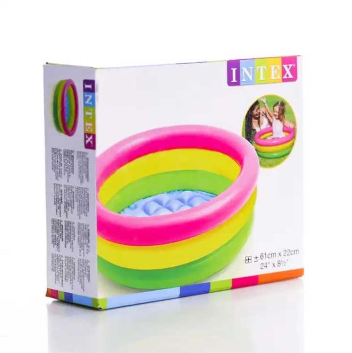 INTEX - Sunset Glow Baby Pool For Kids Inflatable Kids Bath Tub For ...
