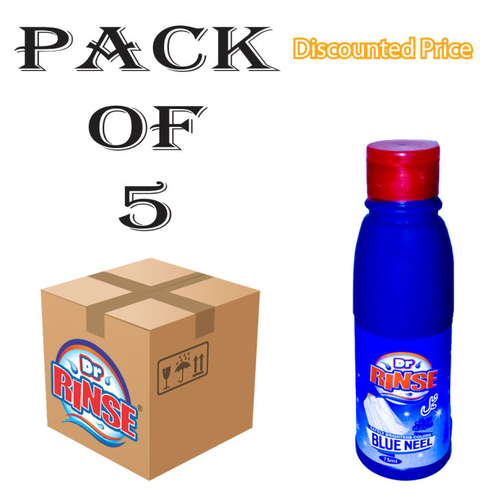 DrRinse - Blue Neel (Safely Brightens Colors) - 75ml - Pack of 5 | Daraz.pk