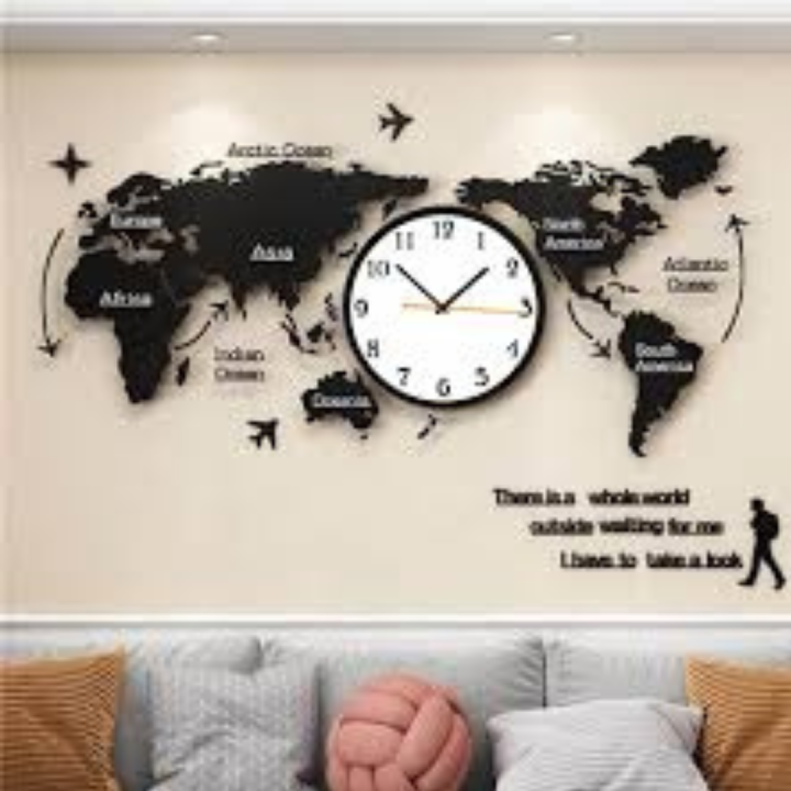 Map World Wall Clock | Daraz.pk