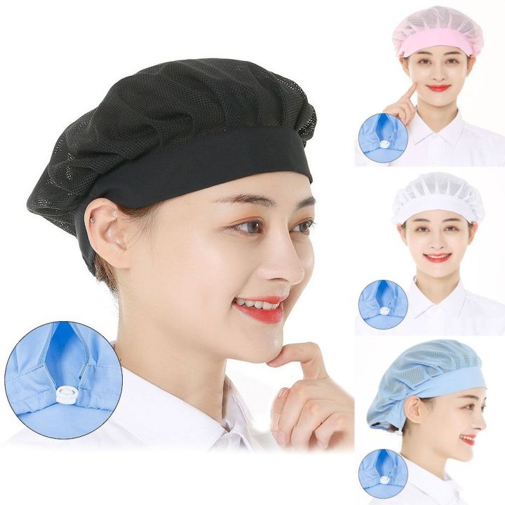 Chic Hair Nets Work Hat Mesh Smoke-proof Dust Chef Hat Breathable Work ...