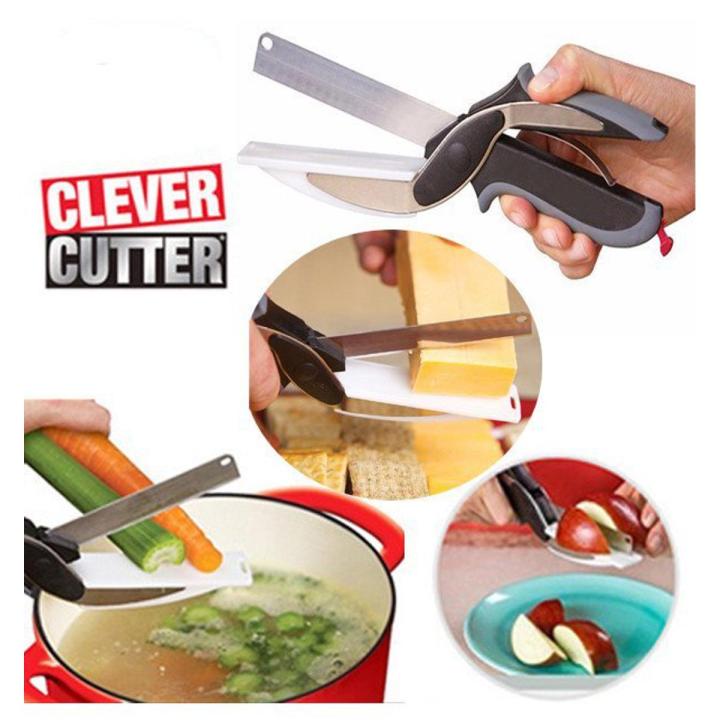 Clever Cutter, 2-In-1 Multipurpose Stainless Steel Food Chopper Kitchen ...