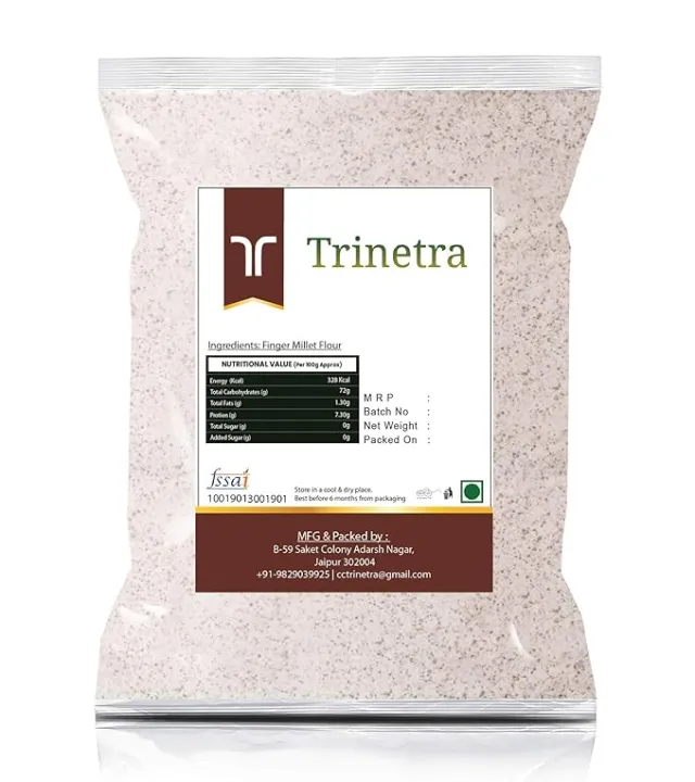 Trinetra Ragi Atta (Finger Millet Flour) | Calcium & Fibre-Rich Millet ...