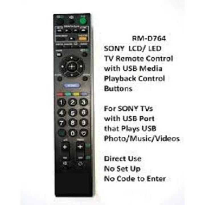 SONY BRAVIA Universal Remote LCD/LED TV RM-D764 Work All model 100% Sony LCD/LED TV | Daraz.pk