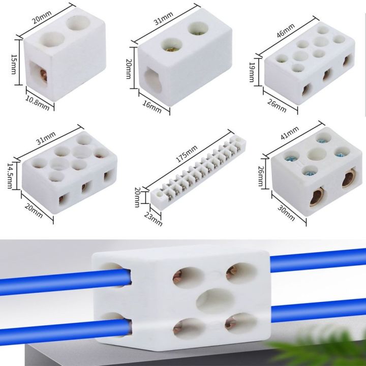 Ceramic Connector 3 In 3 Out 4 In 4 Out Ceramic Wiring Terminal Block ...