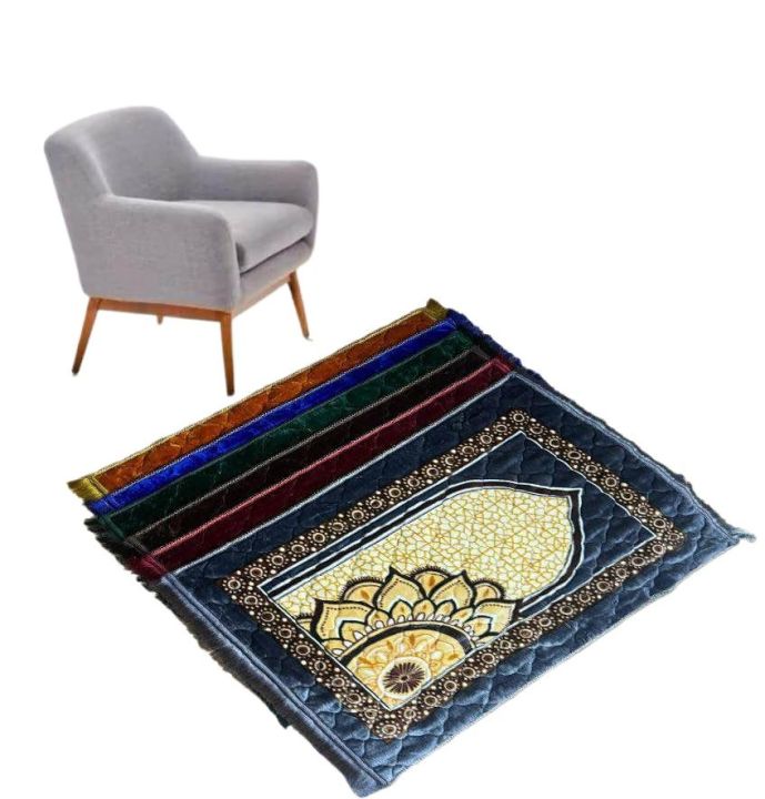 Val-vet Foam Print Embossed Jai namaz / Janamaz / Prayer Rug / Prayer ...