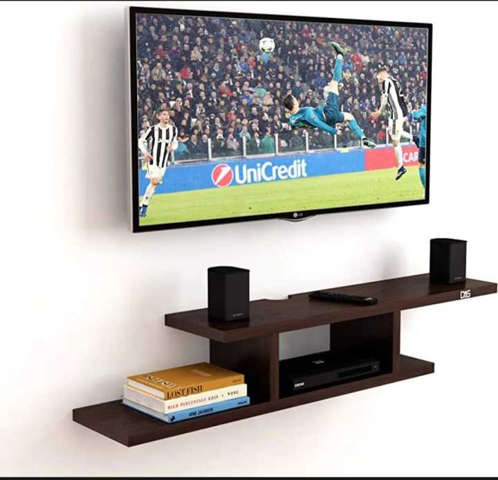 Led tv shelf Wall mounted Lcd racks Wall Mounted Media Console Floating ...