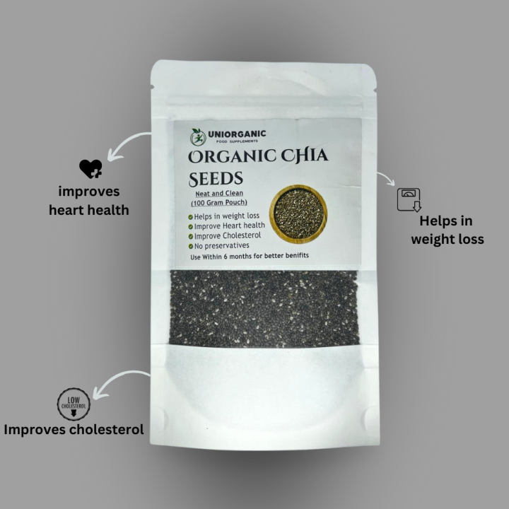 100% Original Chia Seeds Organic For Weight Loss 100 Grams | Daraz.pk