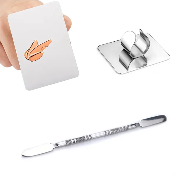 Hand-held Stainless Steel Makeup Mixer Nail Art Polish Mixing Plate ...