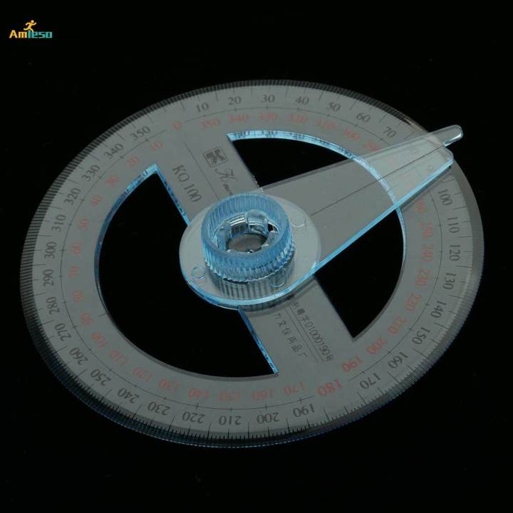 2Pc 360 Degree 100mm Diameter Protractor Circular Angle Measure with ...