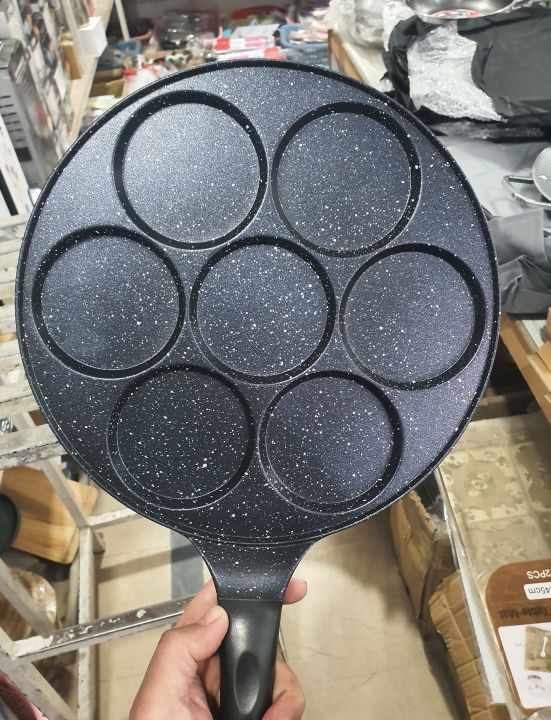 Medical Stone Die-Casting 7 Holes Fryer Egg Pie Frying Takoyaki Pan ...