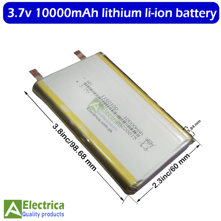 3.7V 10000mAh 98.68*60mm Lithium Ion Battery for Power Bank DIY ,Toys ...