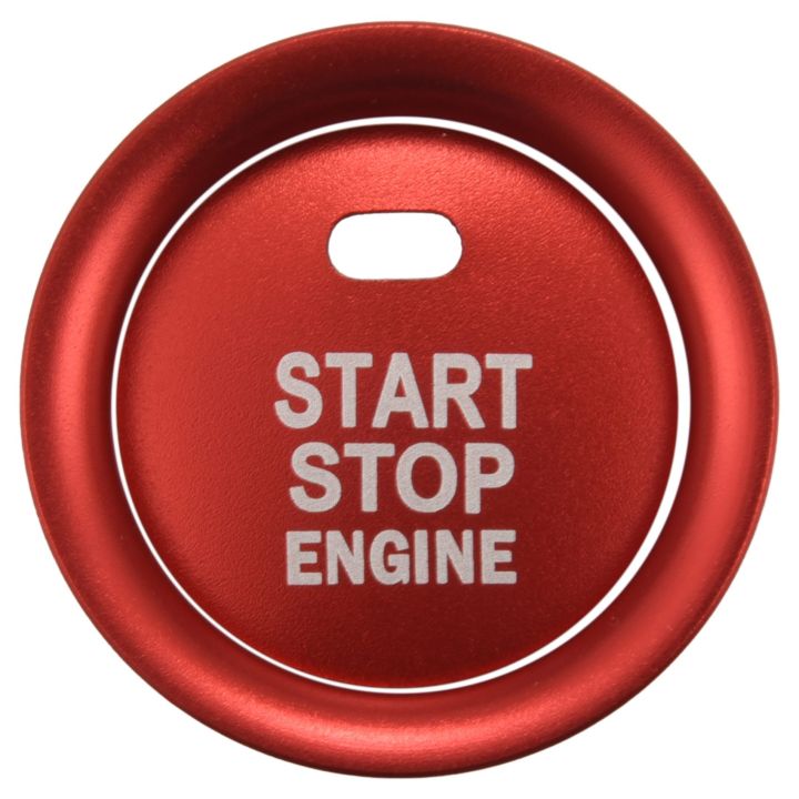 2Pc Set Keyless Engine Push Start Button & Surrounding Decoration Ring ...
