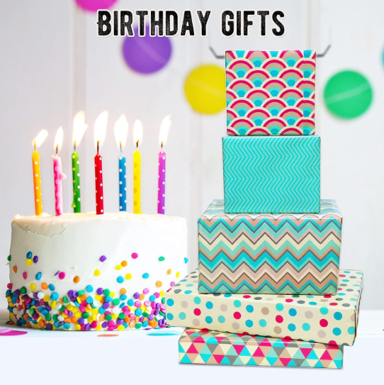 Colorful Gift Wrap Sheets Set – Premium 5, 10 & 20 Pcs Decorative Paper ...