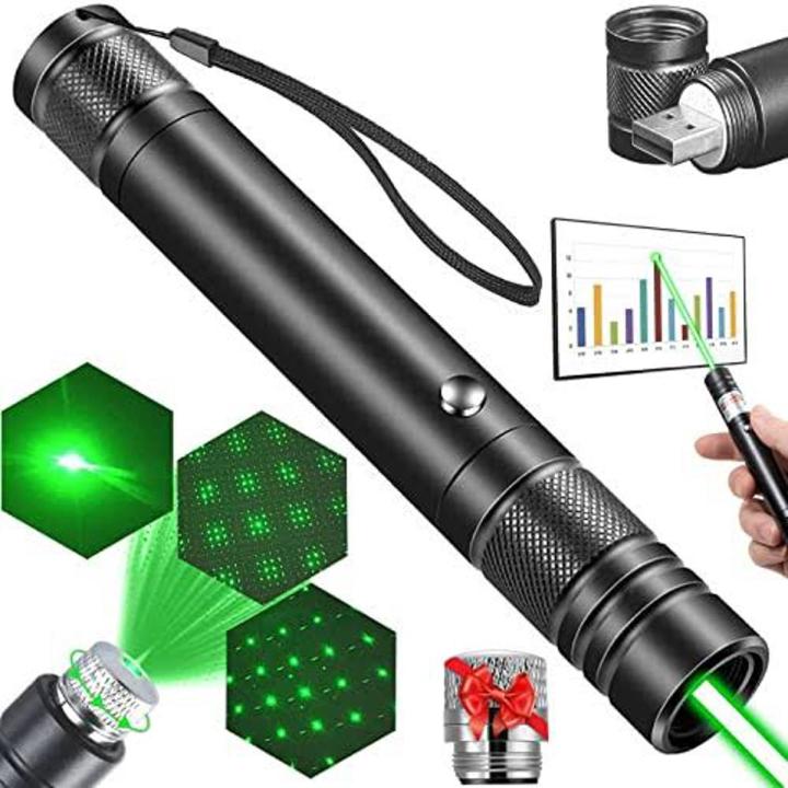 Pack of 1 Beautiful Laser Pointer Light with 4 Patterns in Green Color ...