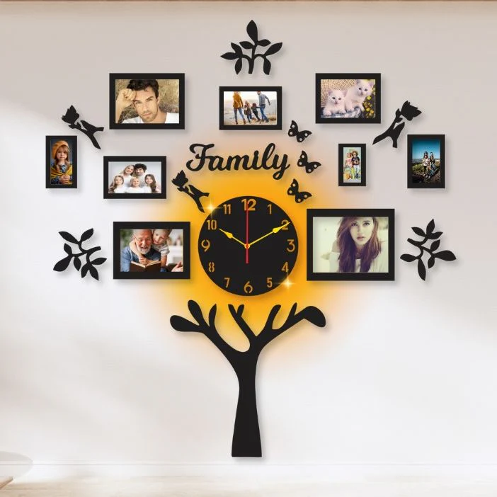 Zii Traders 3D Wooden Wall Art, Family Tree with Frames, Family Tree ...