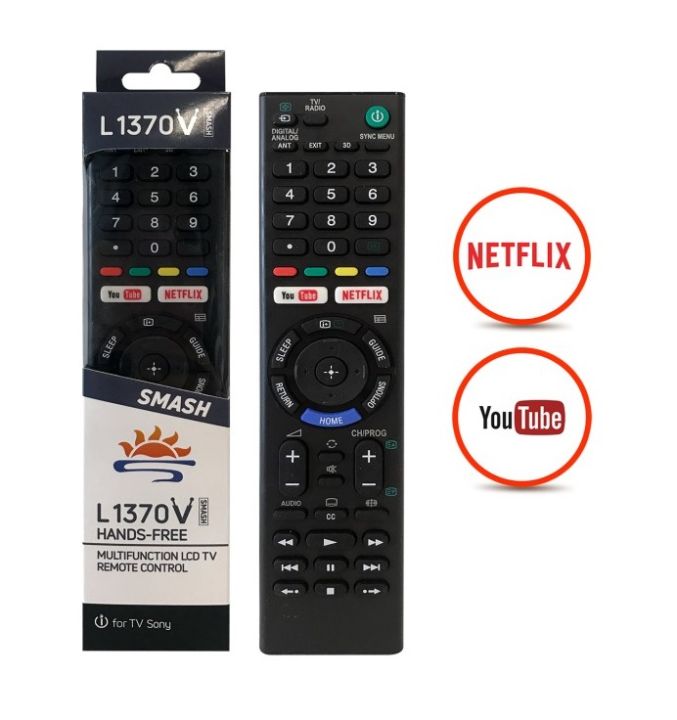 SONY Universal Remote for LCD & LED TV with YouTube & Netflix Button ...