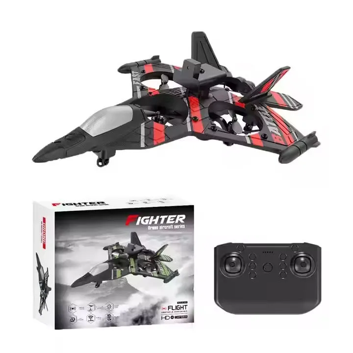 ZMM Remote Control Fighter Jet – Foam RC Airplane with LED Lights, 360 ...