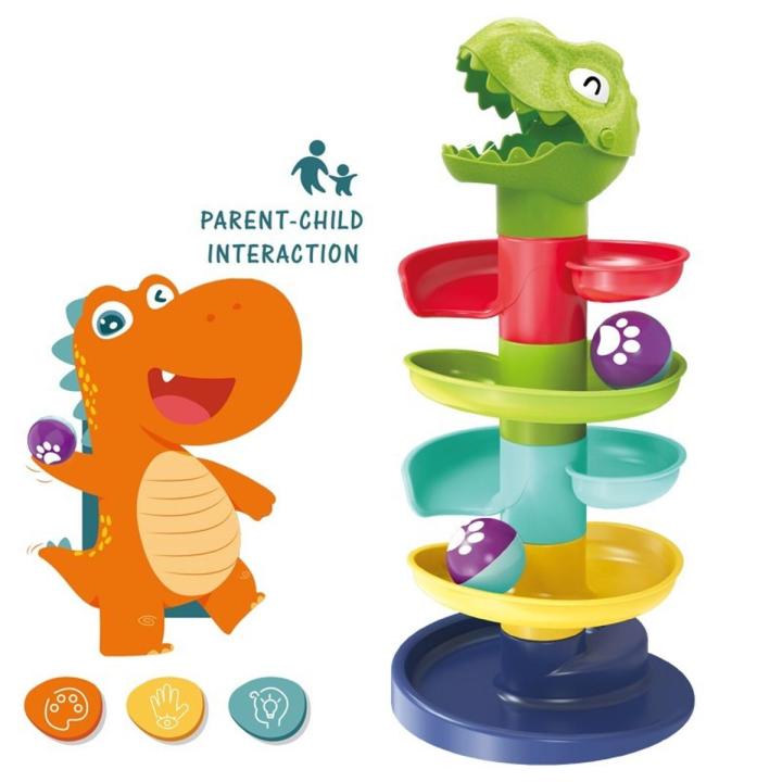 Dinosaur Slider Dino Roll Ball Track Toy For Child 5 Levels | Daraz.pk