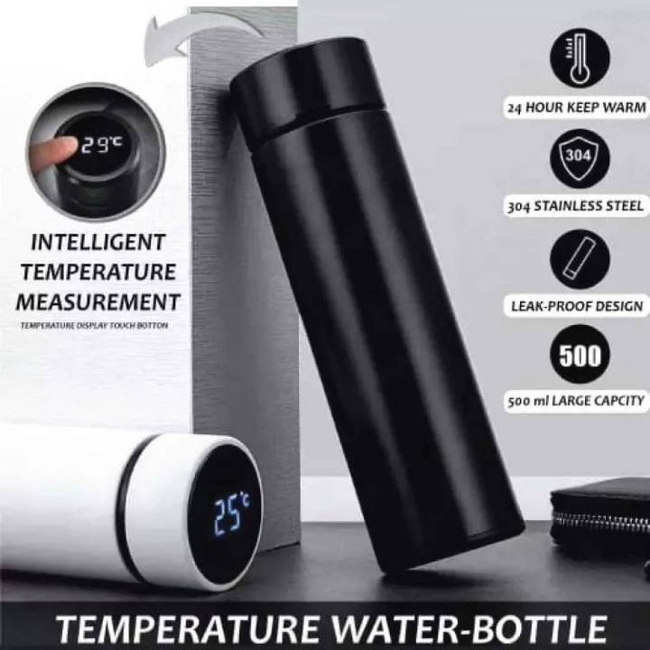Temperature Water Bottle Smart Thermos Water Bottle LED Temperature ...