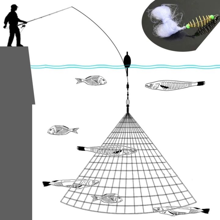 Winter Ice Fishing Trap Mesh Fishing Traps Net Tackle Cast Gill Nets ...