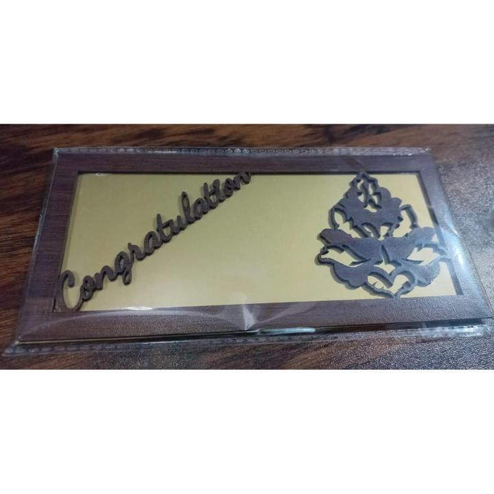 Elegant Golden color Wooden frame Greeting card Envelopes, to ...