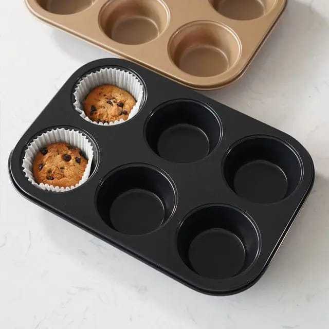 Non Stock 6 Cups Muffin Pan-Cake Mold Bake- Muffin Baking Tray- 1 Pc ...