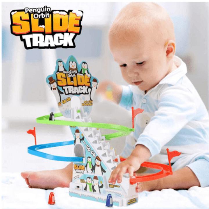 Funny Penguin Slide Track Toy With Lights and Music | Daraz.pk