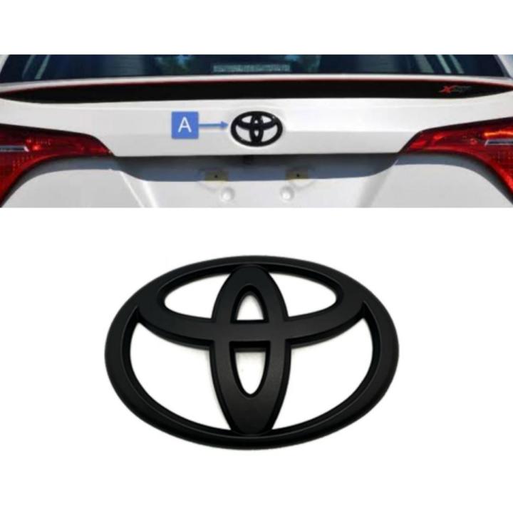 Toyota Corolla Trunk Logo / Emblem Matte Black Original ABS | Daraz.pk