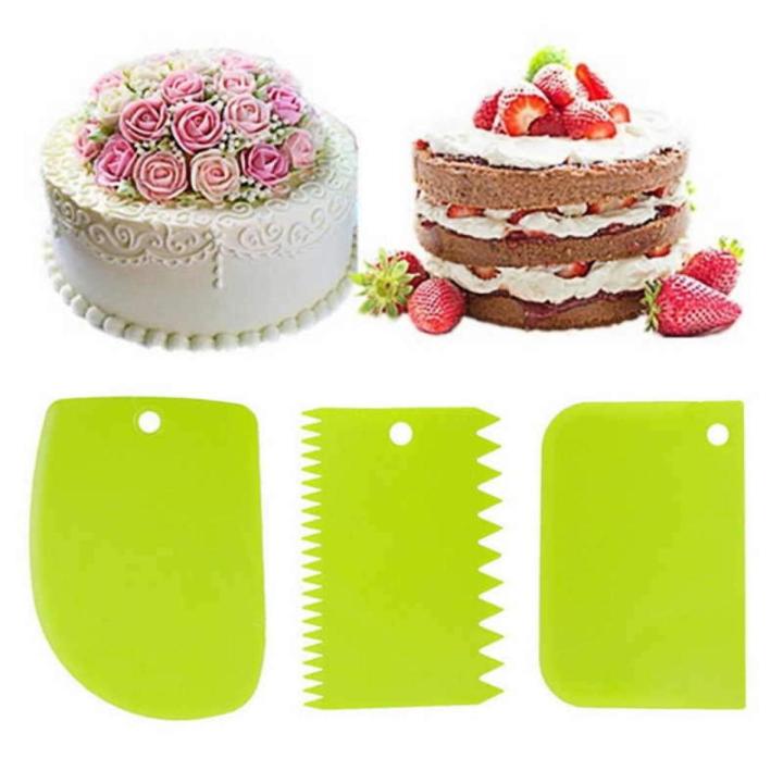 Cake Scraper Smoother Tool Set 3pcs Cake Smoothing Cutter Plate Tool ...