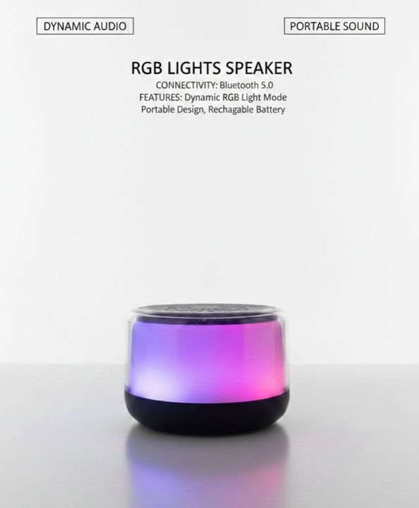 AURA BOX SPEAKER/Mini RGB Light Speaker with Loud Sound, Clear Noise ...