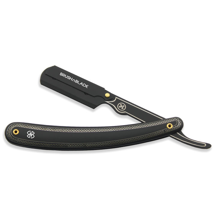 BrushnBlade Stainless Steel Cut Throat Razor in Matte Black ...