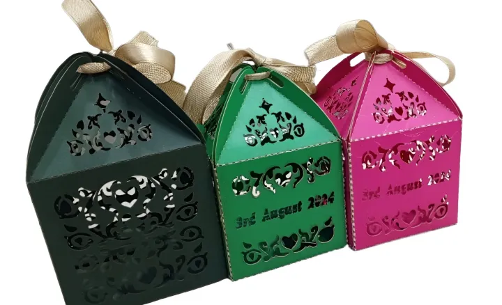 Pack of 100 Nikkah Boxes Bidd Box Favour boxes Laser cut Boxes | Daraz.pk
