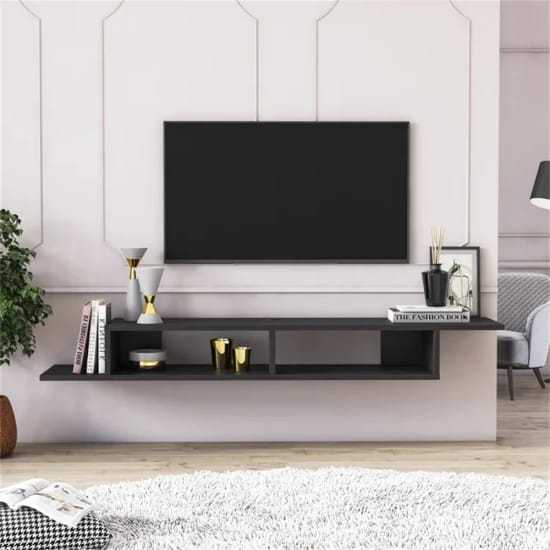 Led tv shelf Wall mounted Lcd racks Wall Mounted Media Console Floating ...