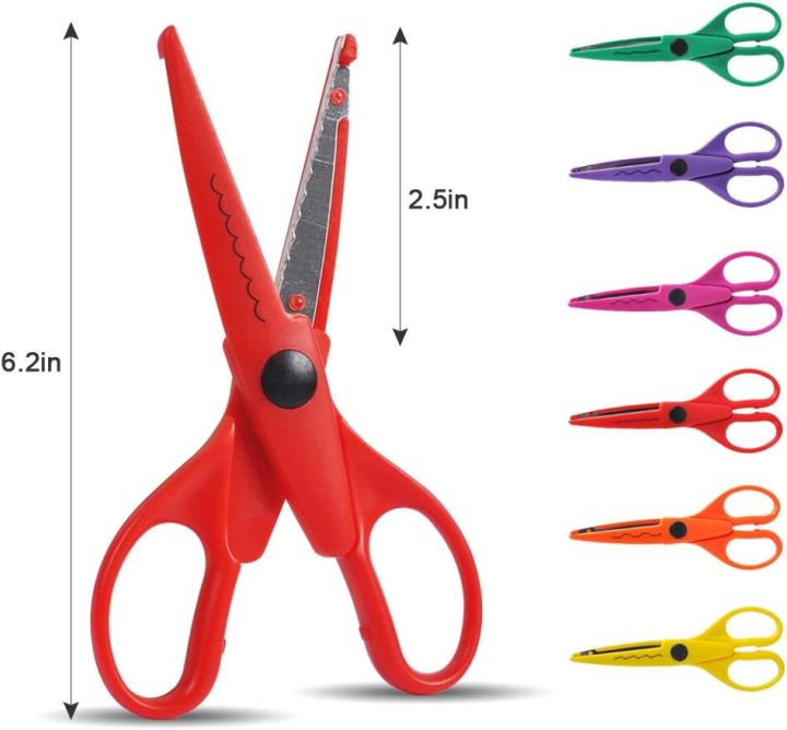 Pack of 1 Decorative Craft Scissors Set – 6.2 Inch Zigzag Edge Serrated ...
