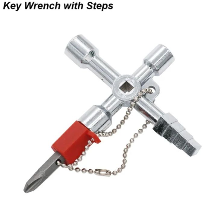 4in1 Silver Key Wrench | Electrical Elevator Control Cabinet Valve Tool ...
