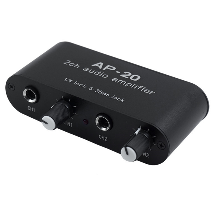 Dual Channel Amplifier Microphone Amplifier AP-20 for Live Sound Card ...