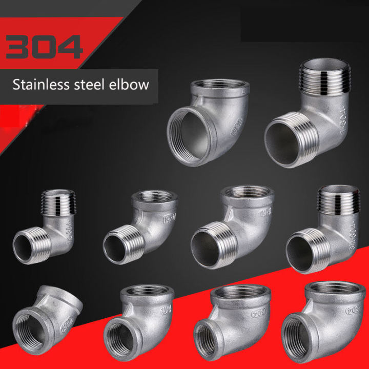 1" 3/8" 1/2" 3/4" SUS304 Stainless Steel Reducing Elbow Straight elbow ...