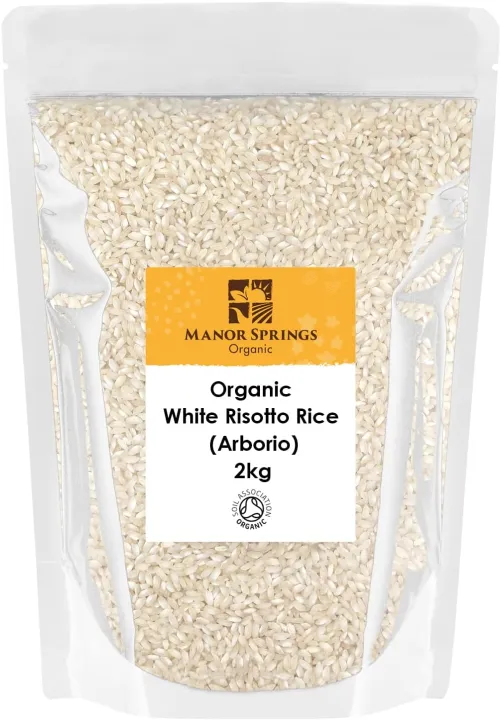 Organic White Risotto Rice (Arborio) 2kg by Manor Springs Organic pack ...