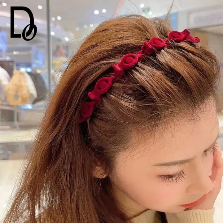 High Cranial Top Artifact Hairpin Korea Red Fish Braided Fashion Hair ...